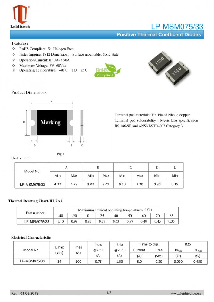 LP-MSM075/33 datasheet page 1