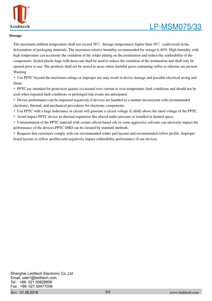 LP-MSM075/33 datasheet page 5