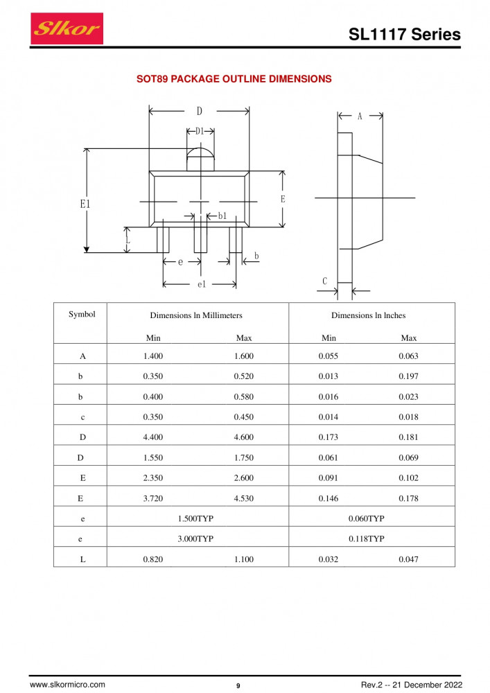 SL1117 datasheet page 9