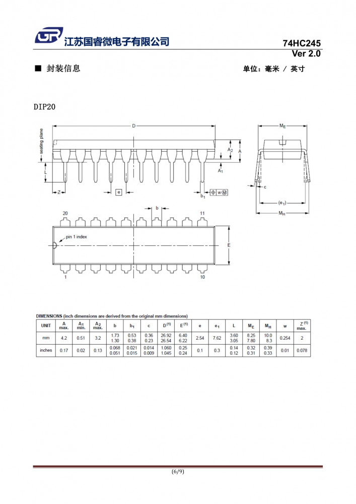 74HC245TS technical document page 6