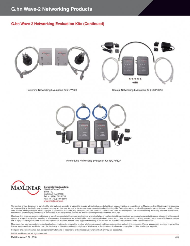 MaxLinear G.hn Wave-2 document page 4