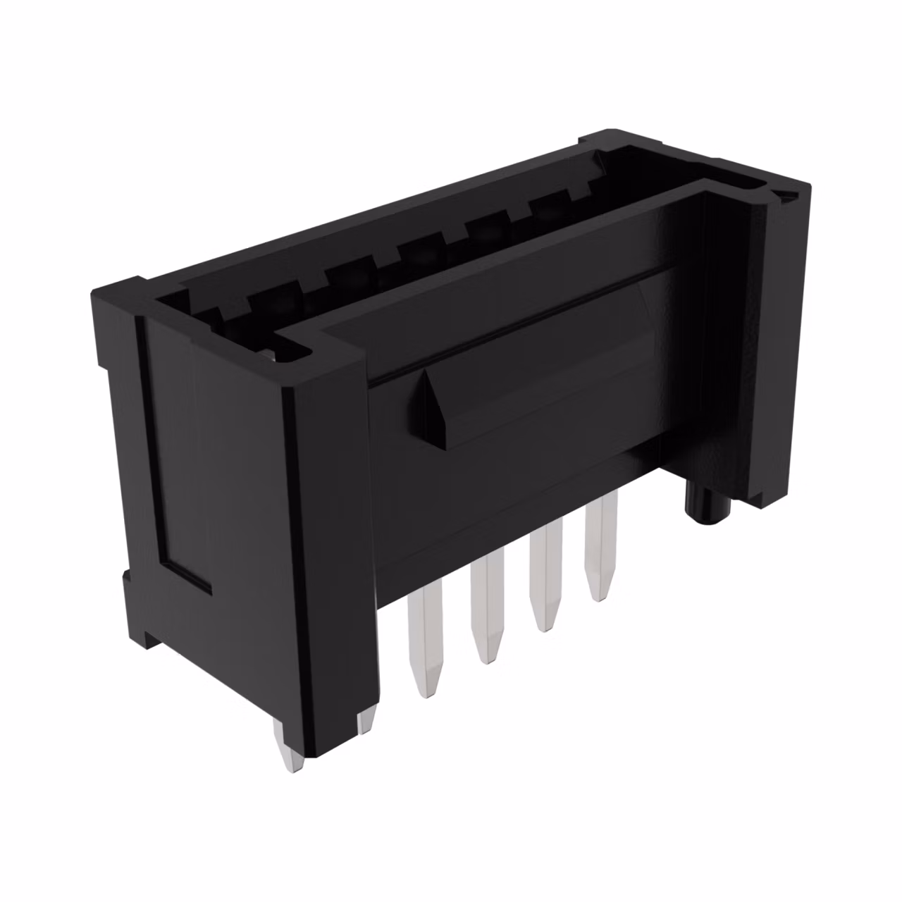 1.25mm Pitch, Micro-Lock Plus PCB Header, Single Row, Vertical, Through Hole, Tin-Bismuth Plating, Positive Lock, 6 Circuits, Low-Halogen, Black for sale