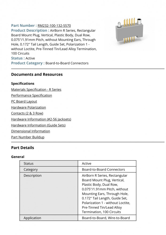 RM232-100-132-5570 technical document preview, page 1