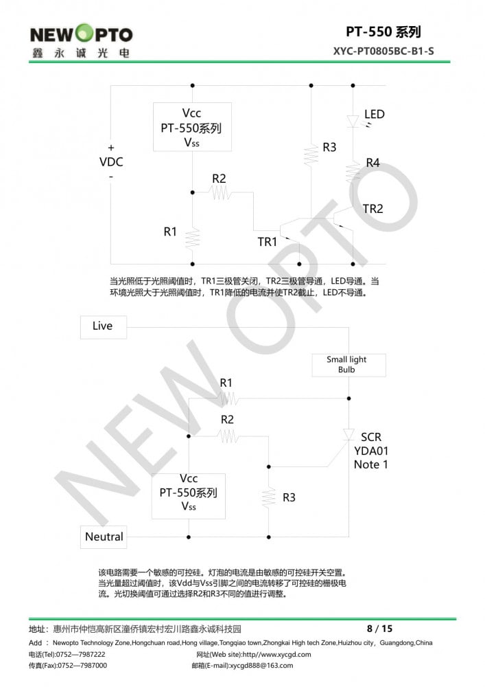 XYC-PT0805BC-B1-S specification page 8