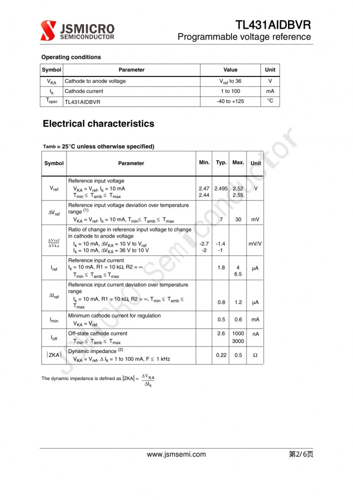 TL431AIDBVR technical document page 2