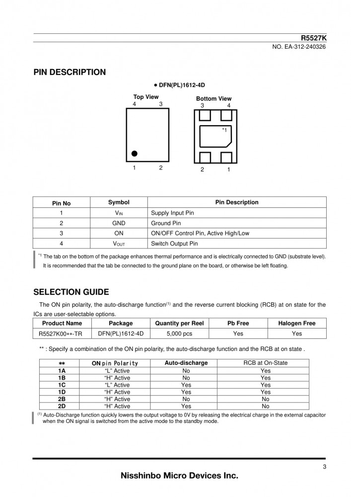 R5527K datasheet page 3
