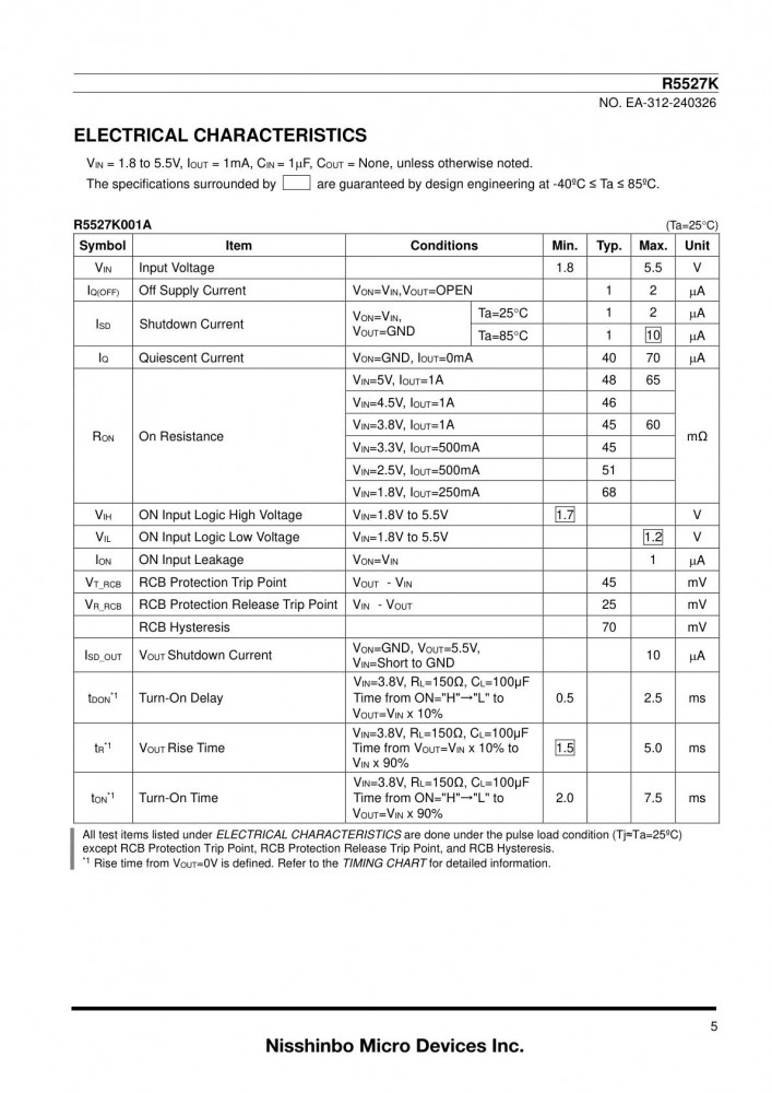 R5527K datasheet page 5