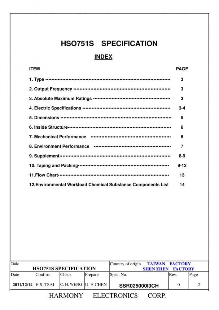 SSR025000I3CH datasheet page 2