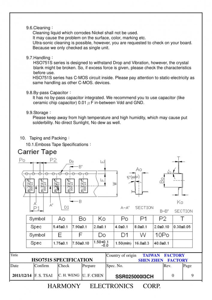 SSR025000I3CH datasheet page 9