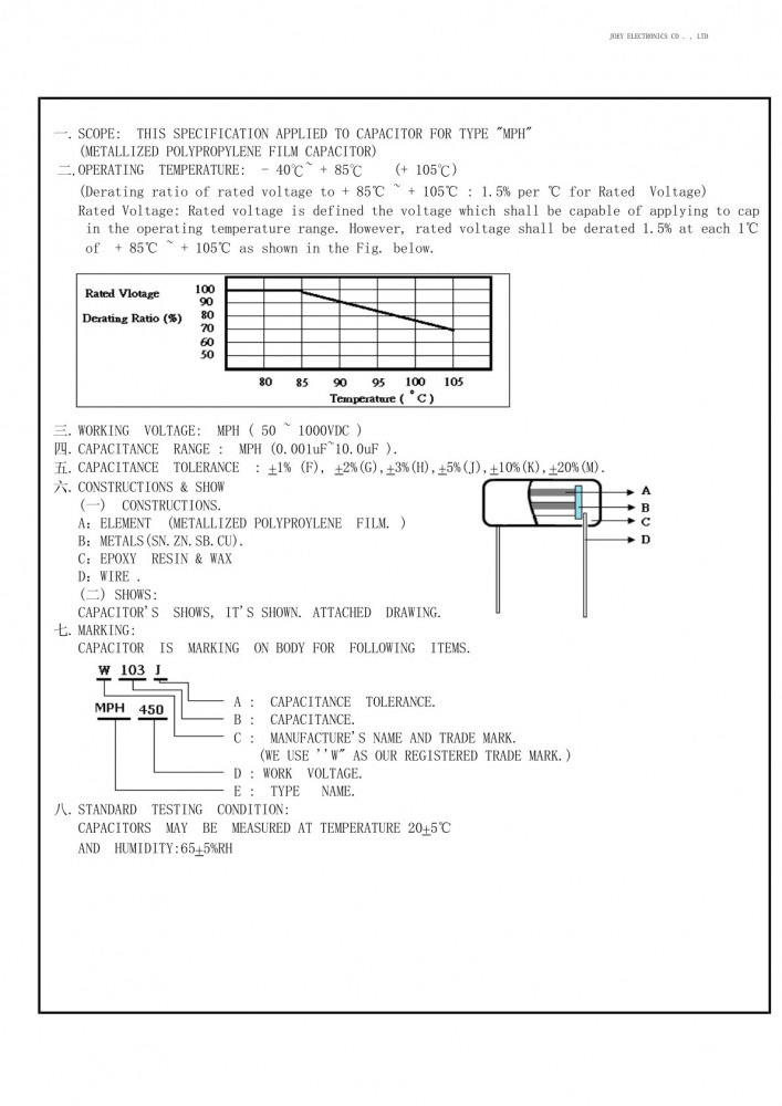JOEY MPH specification page 5