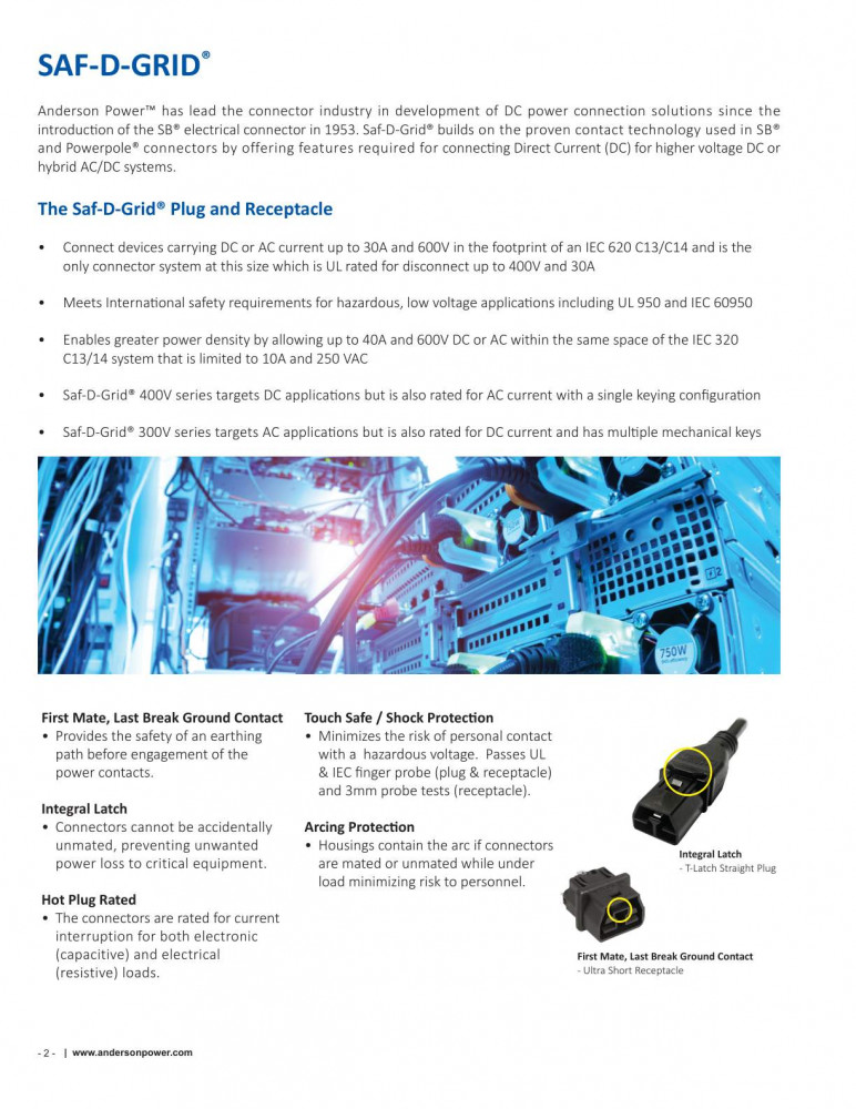 Anderson Power Saf-D-Grid technical document page 2