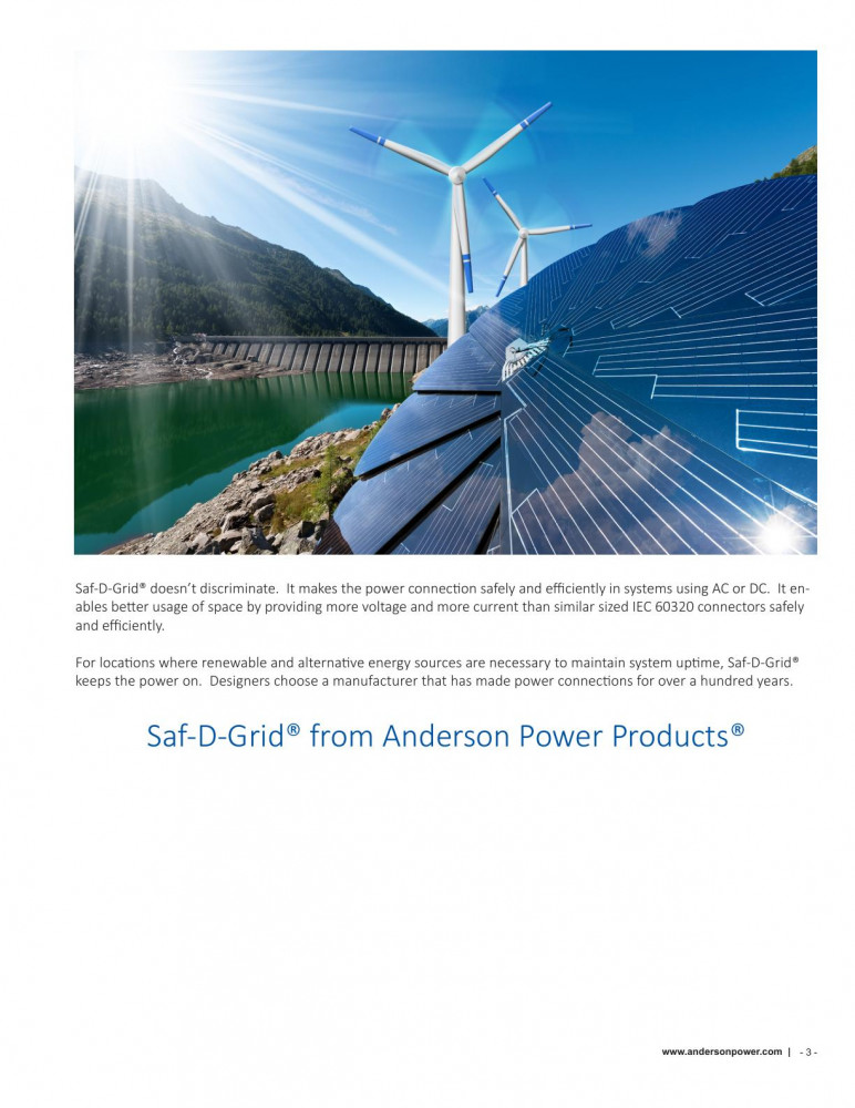 Anderson Power Saf-D-Grid technical document page 3
