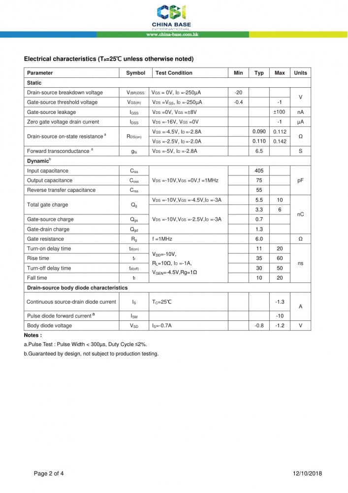 BC2301 datasheet page 2