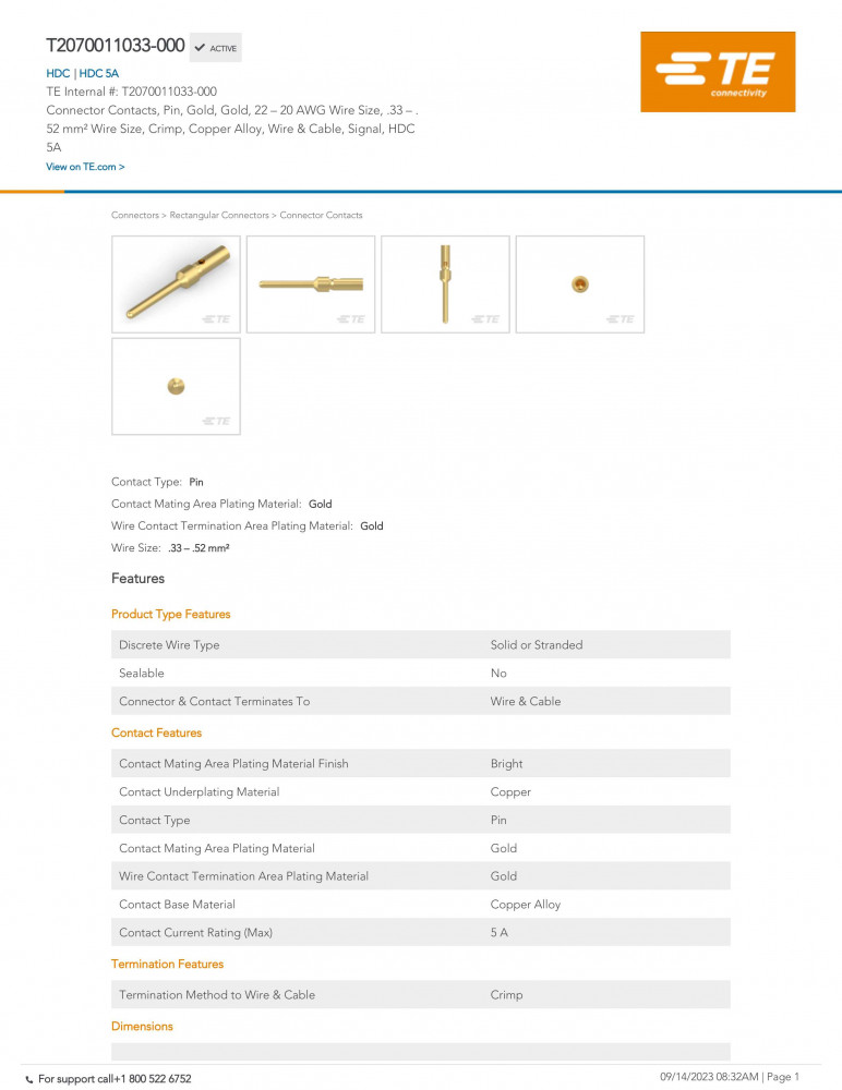 T2070011033-000 technical document page 1