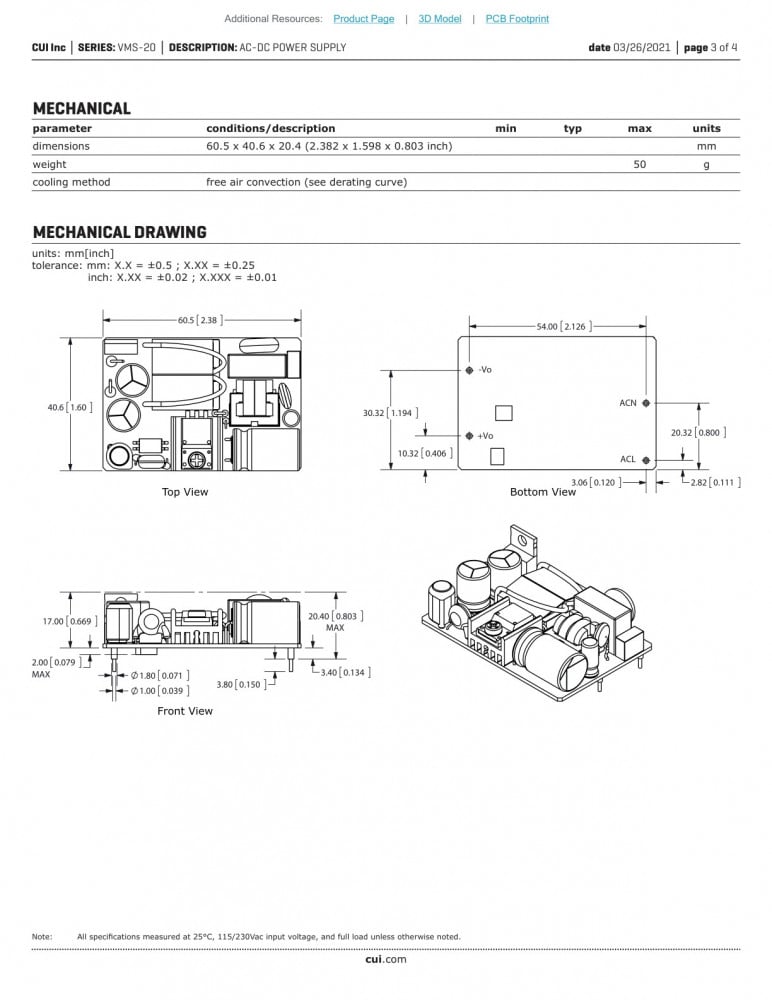 VMS-20-15 datasheet page 3