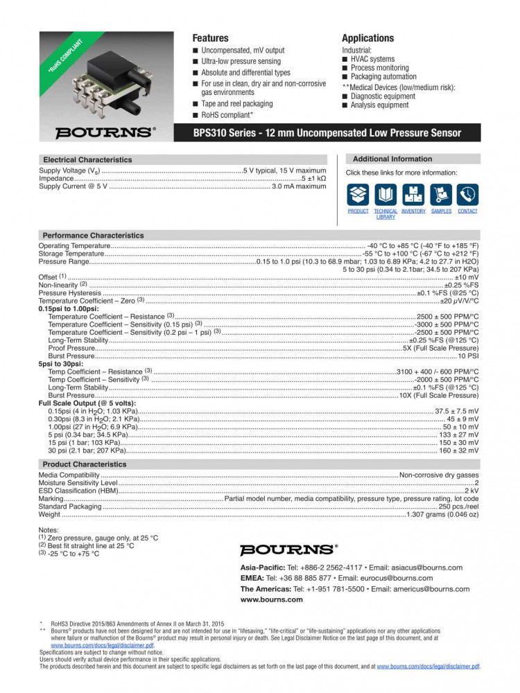 BPS310 datasheet page 1