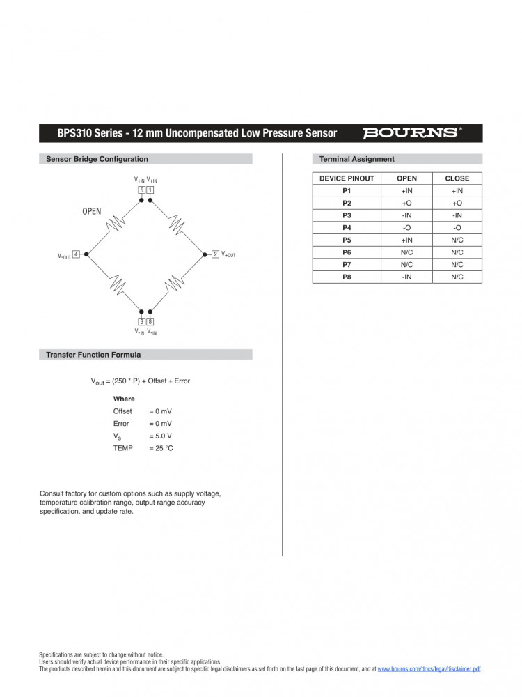 BPS310 datasheet page 2