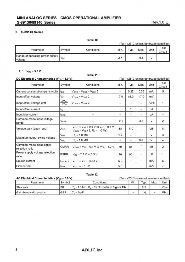 S-89130/89140 datasheet page 8