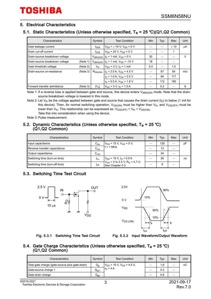 SSM6N58NU,LF datasheet page 3
