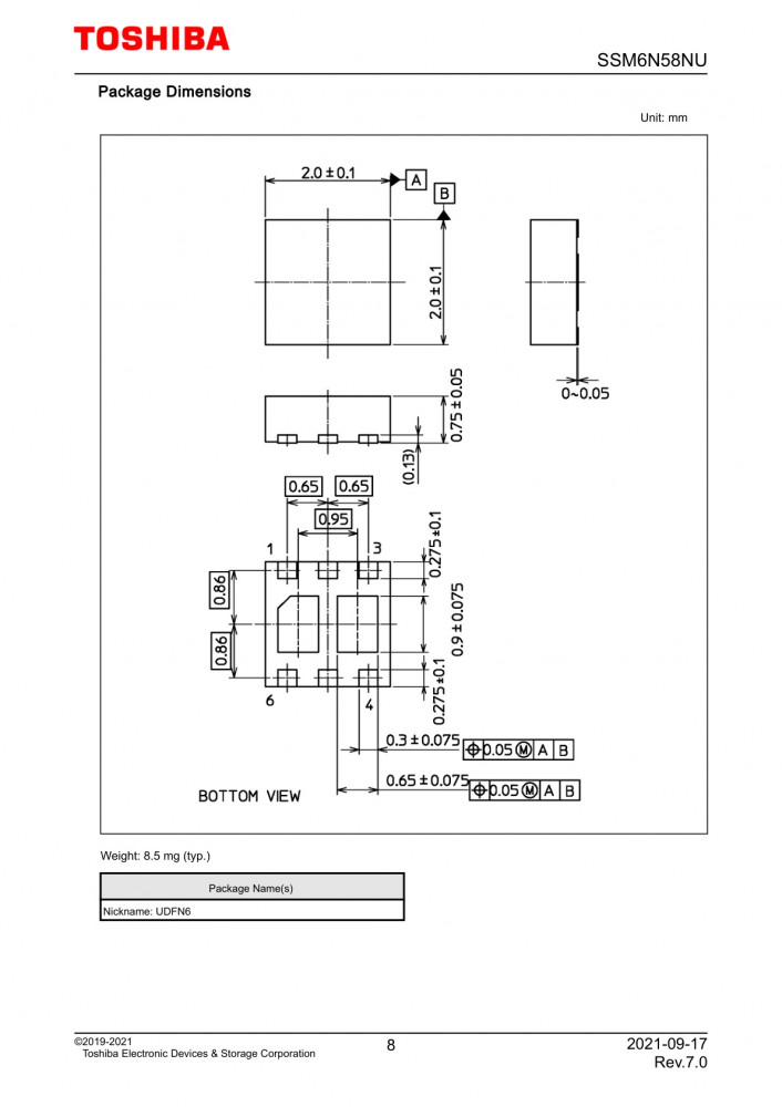 SSM6N58NU,LF datasheet page 8