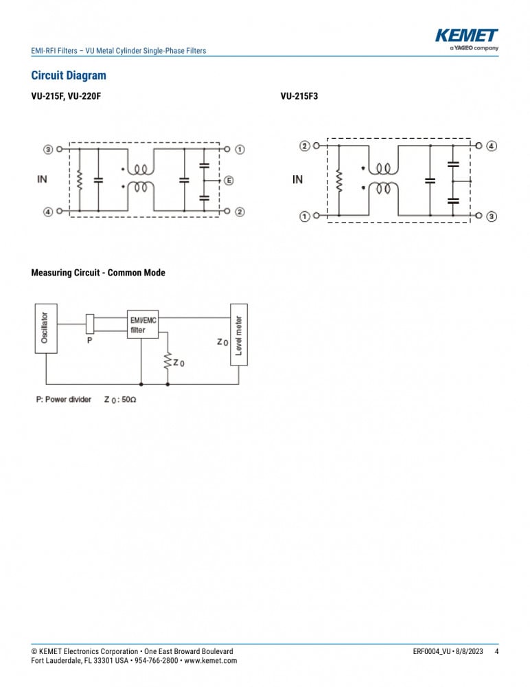 KEMET VU-215F3 datasheet page 4