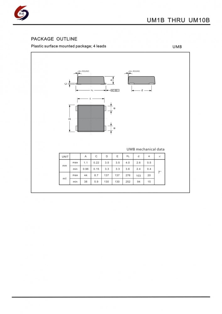 UM10B datasheet page 3