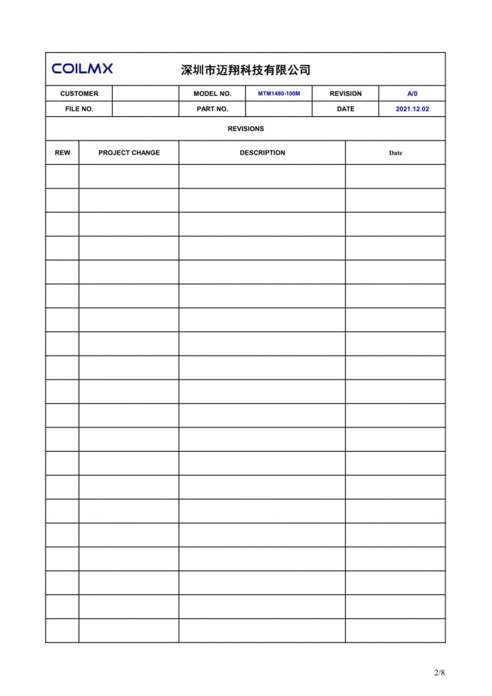 MTM1480-100M specification page 2