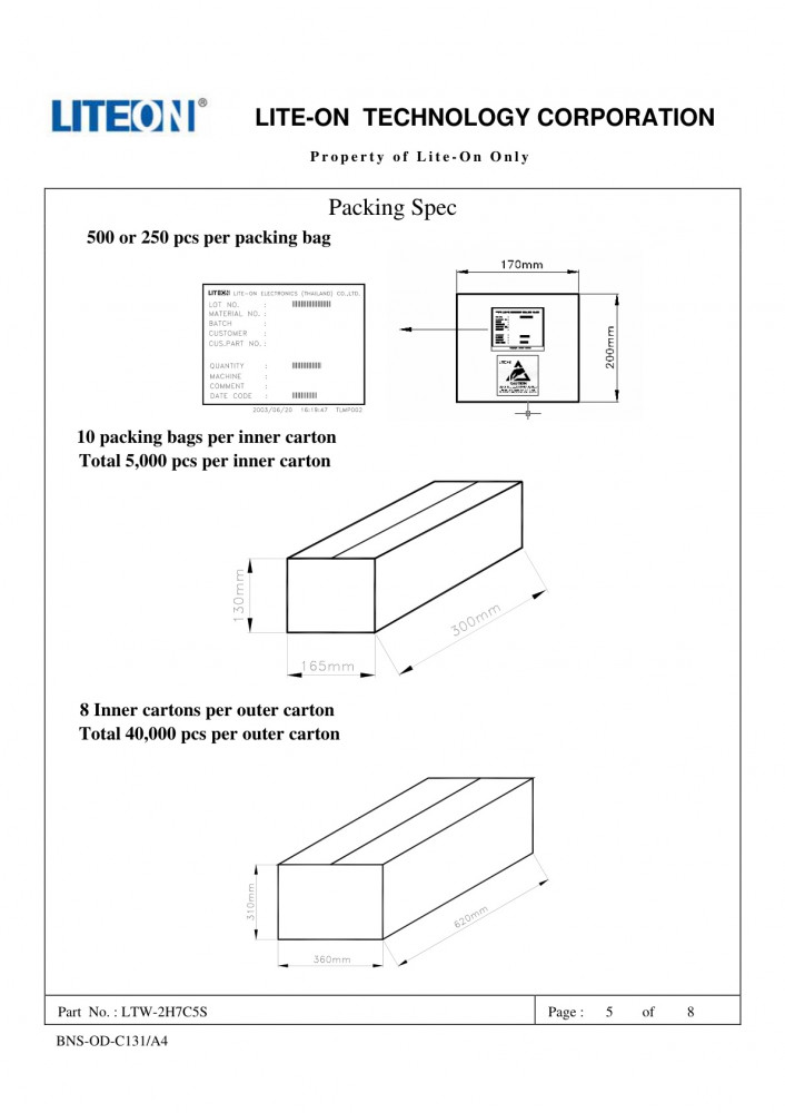 LTW-2H7C5S datasheet page 5