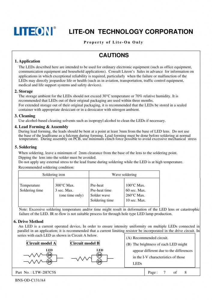 LTW-2H7C5S datasheet page 7