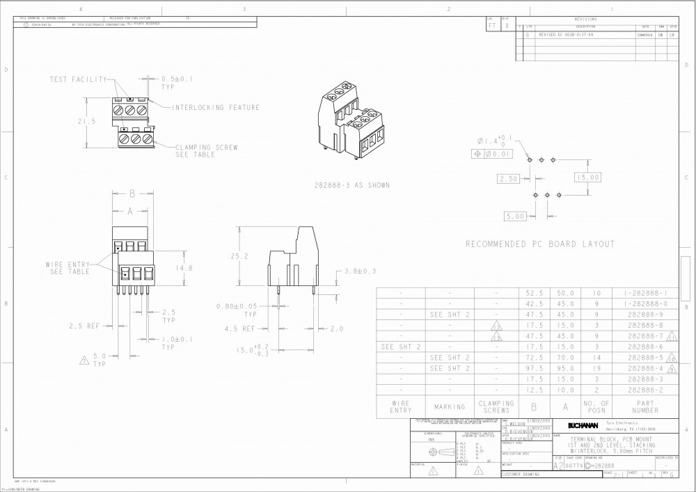 TE Connectivity 282888-3 technical drawing page 2
