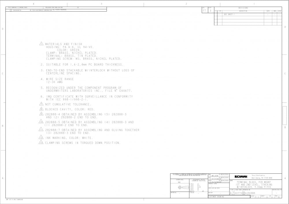 TE Connectivity 282888-3 technical drawing page 3