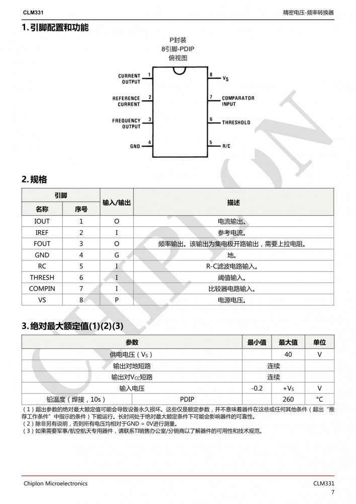 CLM331 datasheet page 7