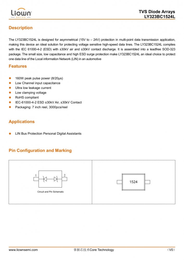 LY323BC1524L datasheet page 1