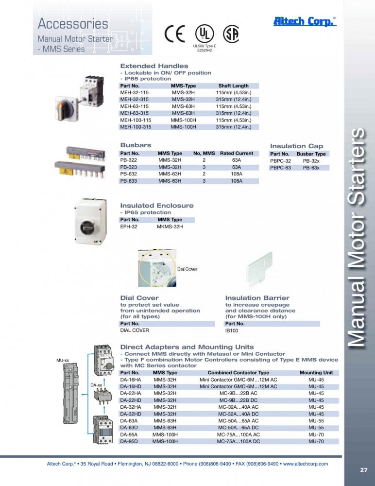 Altech product documentation page 1