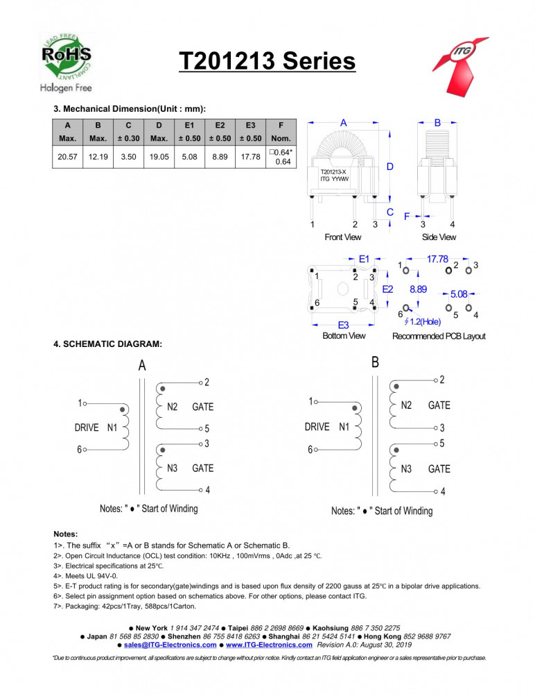 T201213 series datasheet image, page 2