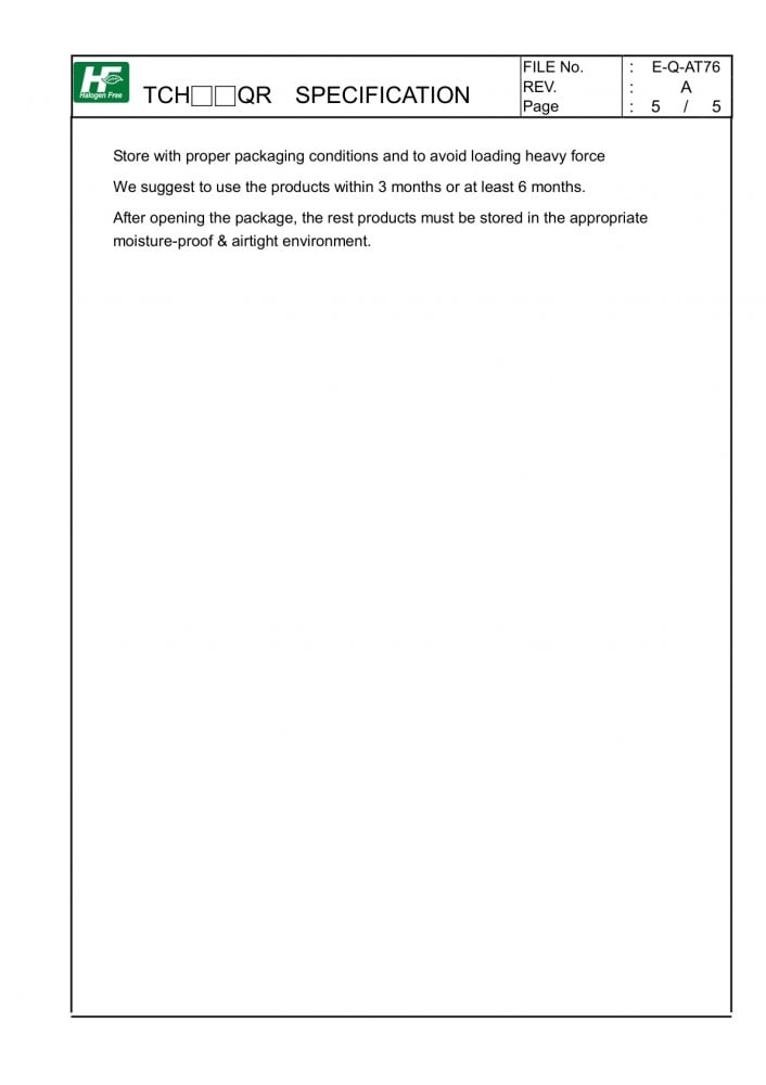 TCH3QR specification page 7