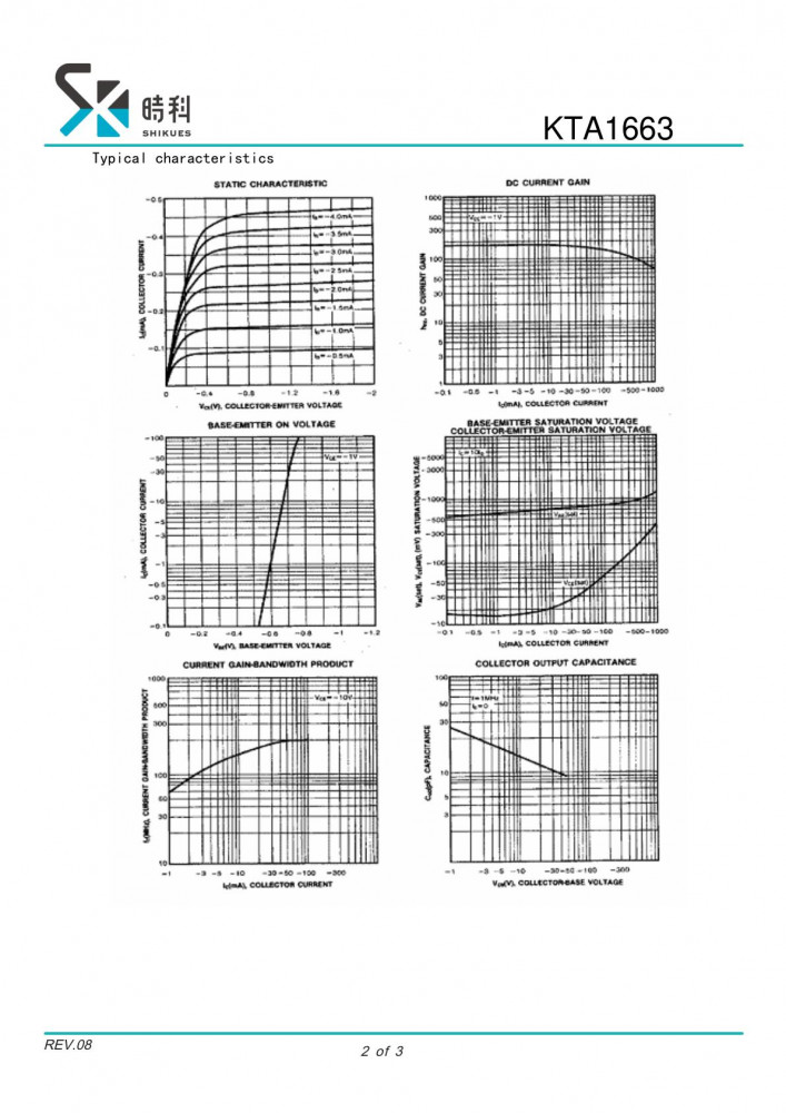 KTA1663Y technical document page 2