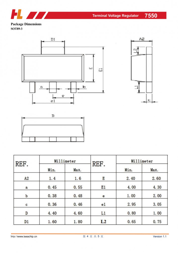 HL 7550 datasheet page 4