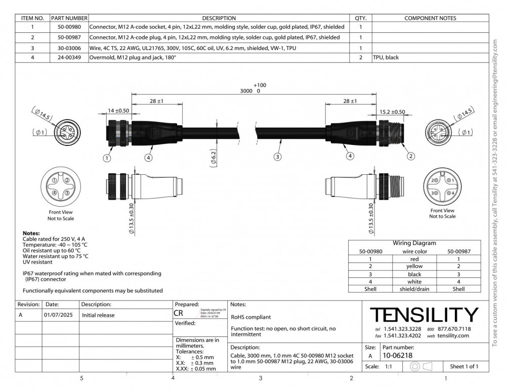 Tensility International 10-06218 product drawing