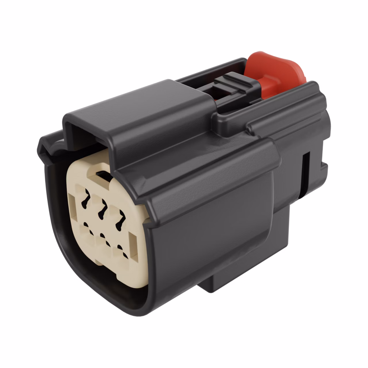 MX150 Mat-Sealed Female Connector Assembly, Dual Row, 6 Circuits, Keying Option A, with Connector Position Assurance, with Clipslot, Black for sale