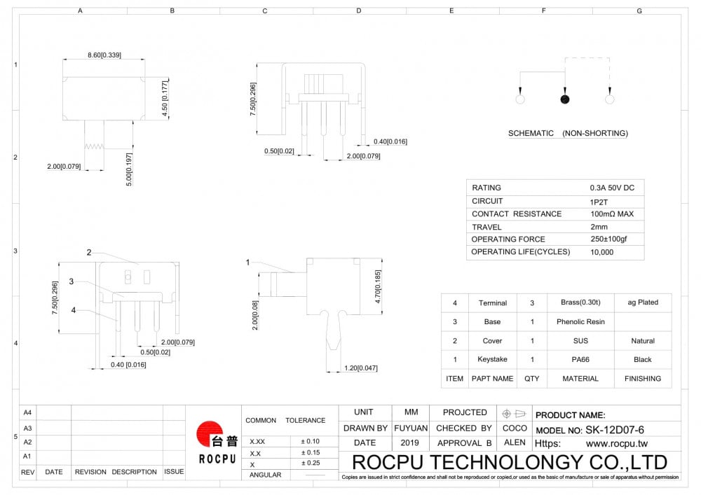 ROCPU SK-12D07-6 technical drawing preview