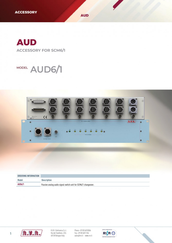 AUD6/1 document page 1