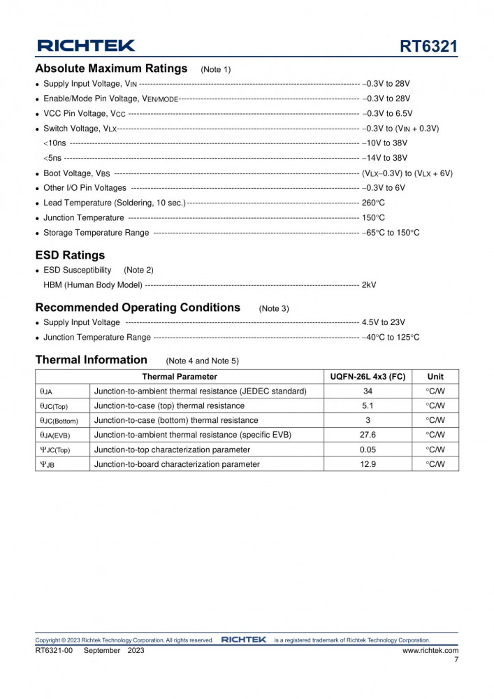 RT6321 datasheet page 7