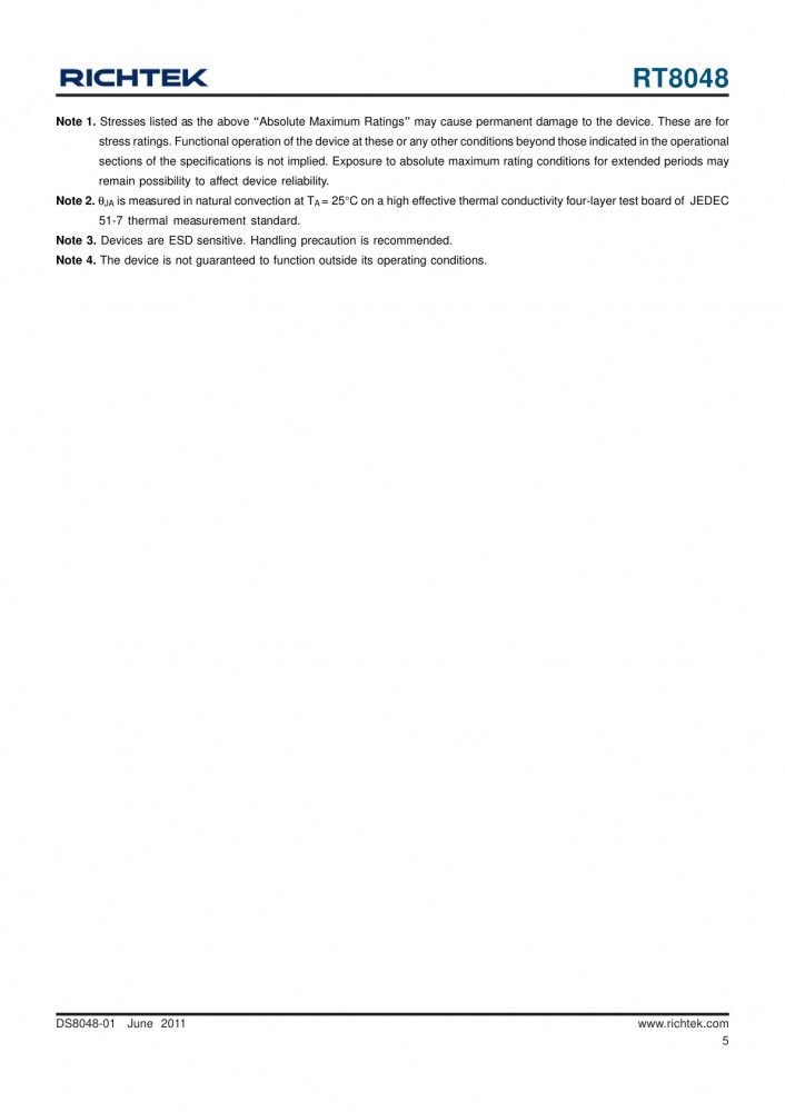 RT8048 datasheet page 5