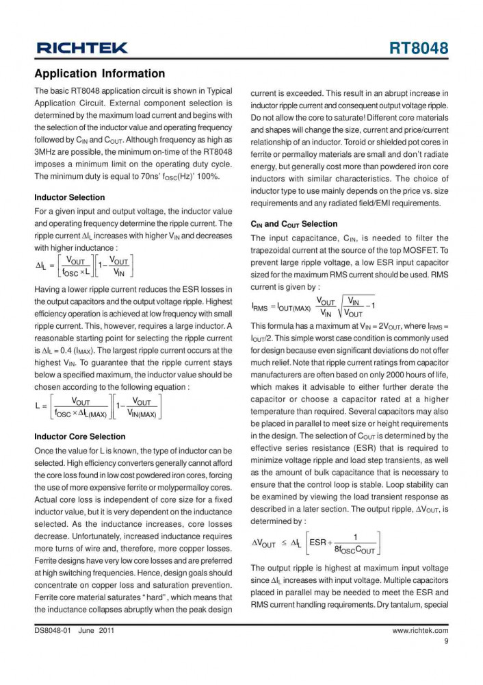 RT8048 datasheet page 9