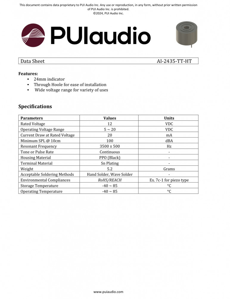 AI-2435-TT-HT datasheet page 1