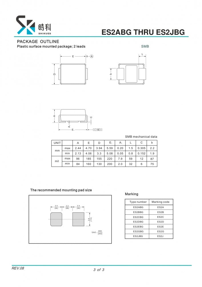 ES2JBG datasheet page 3