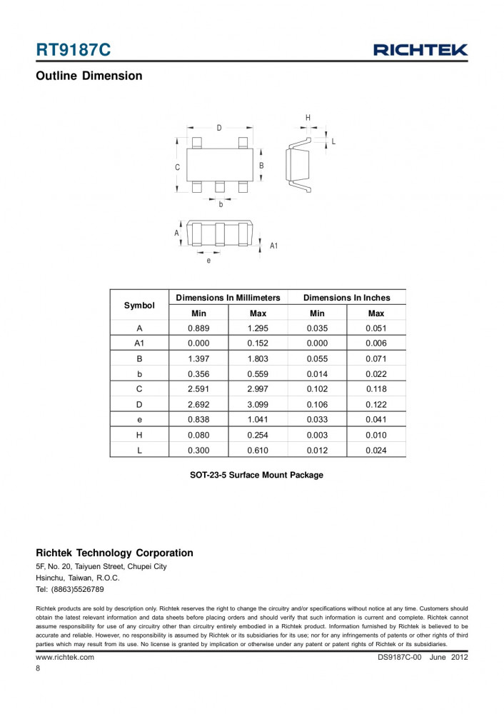 RT9187CGB datasheet page 8