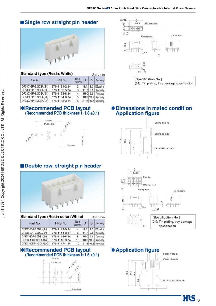 HRS DF33C datasheet page 3