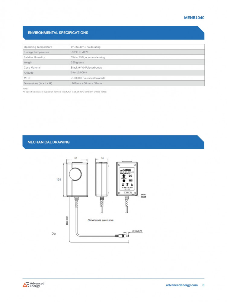 MENB1040 series datasheet page 3